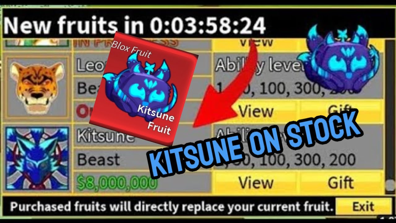 KITSUNE ON STOCK #bloxfruits - YouTube
