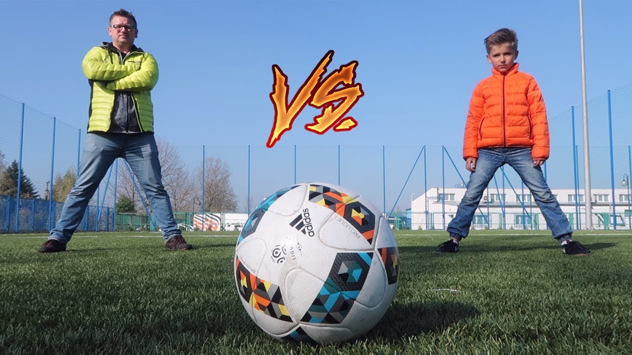 Son vs Dad Football / Soccer Challenge - YouTube