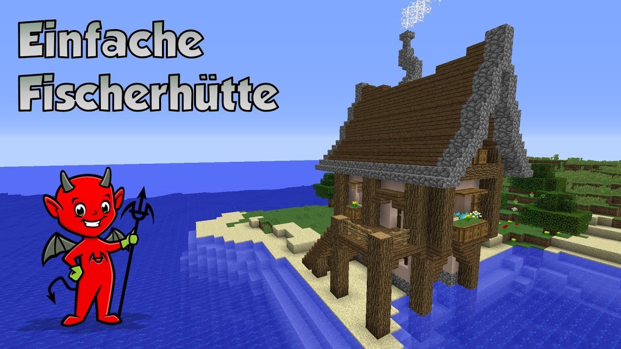 Einfache Minecraft FISCHERHÜTTE - Praktisch und kompakt - YouTube