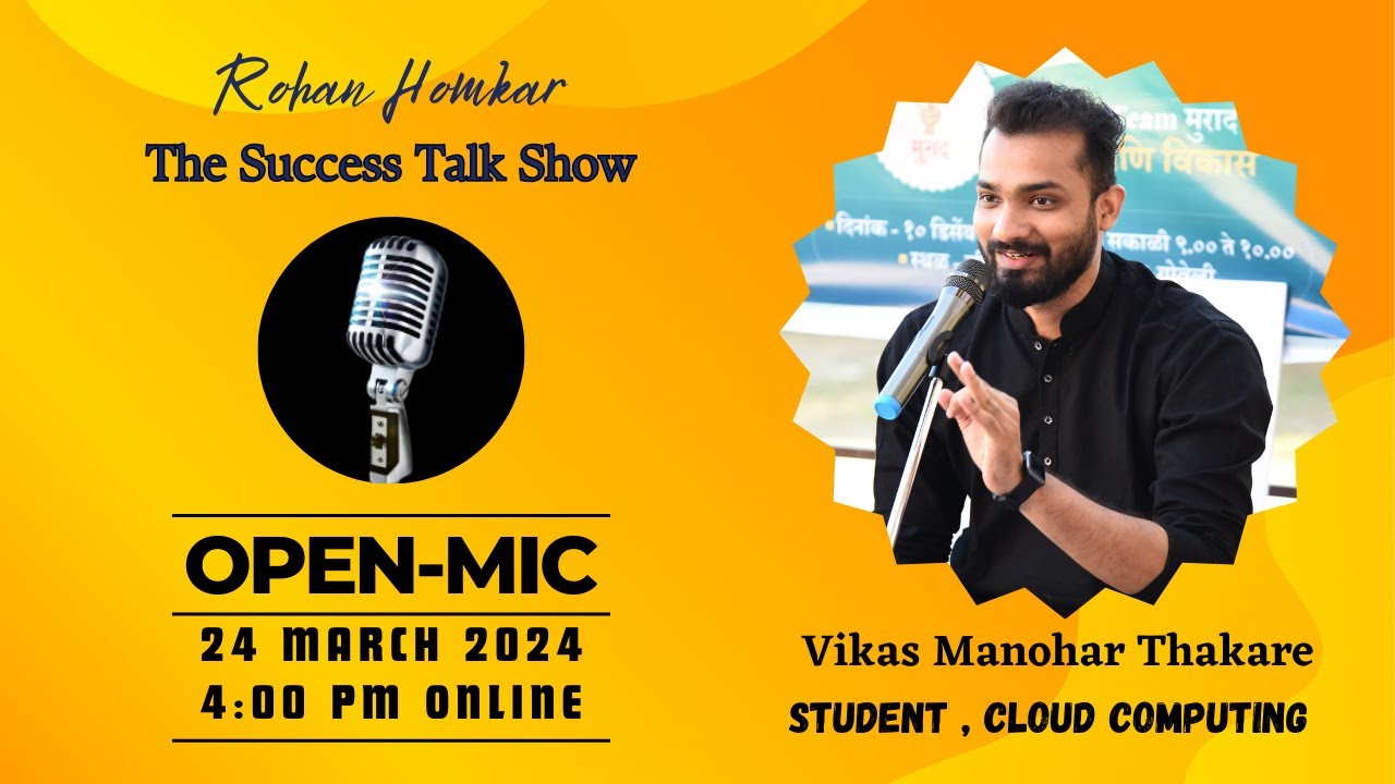 Open Mic | Poem about Love : A Poetic Journey with Vikas Thakrey ...