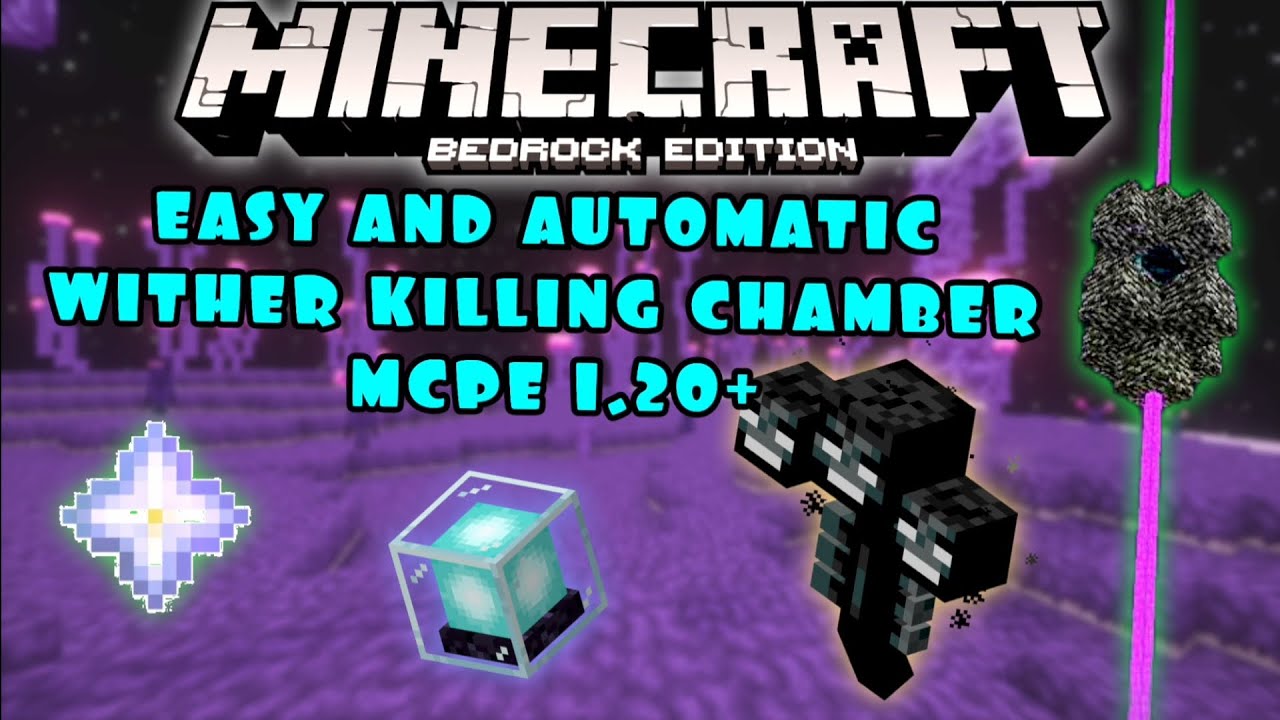 Easy bedrock edition wither killing chamber|| Wither killer Minecraft ...