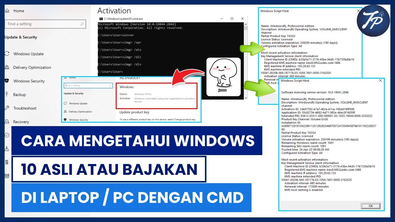 Cara Mengecek Windows 10 Asli Atau Bajakan Di Laptop Atau PC Dengan CMD ...