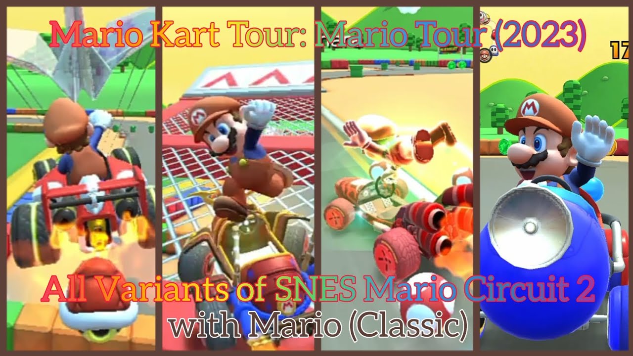 All Variants of SNES Mario Circuit 2 with Mario (Classic) | Mario Kart ...