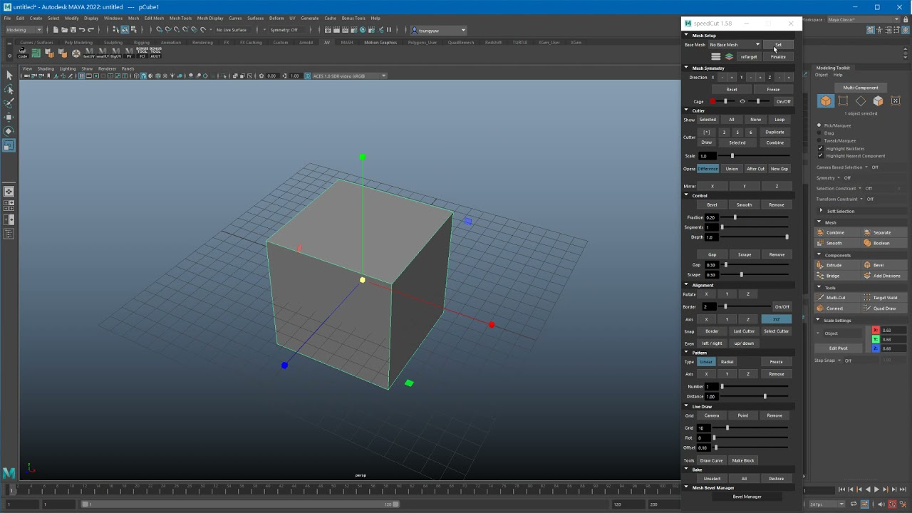 speedCut now is part of Maya Bonus tools 2022 - YouTube