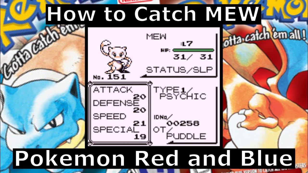 Pokémon Red and Blue How to Catch MEW - YouTube