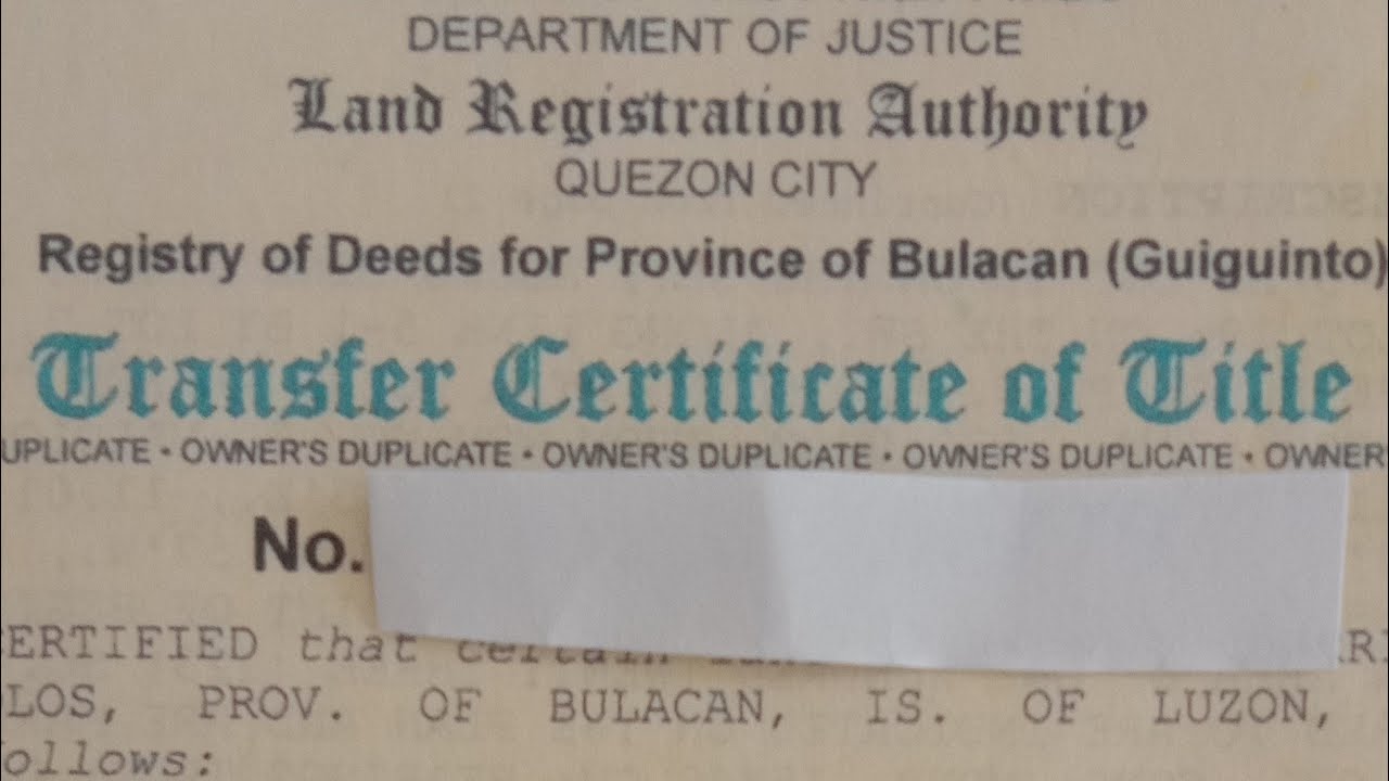 Land Title VS Tax Declaration - YouTube