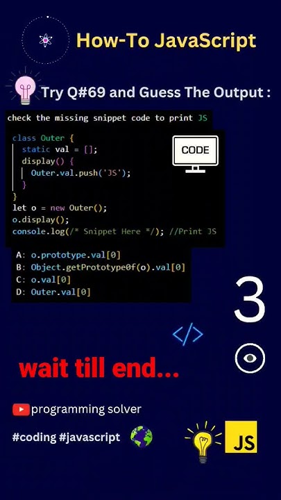 How To Code Javascript Q69 Try Solve And Guess The Output Shorts Coding Programming