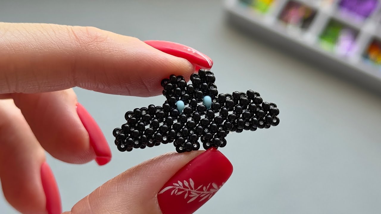 How to make a beaded Bat. Step-by-step tutorial - YouTube