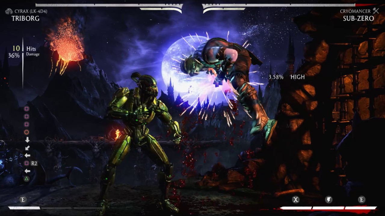 MKX Triborg(Cyrax). Hardblockable setup#12. Ex-saw. Corner. 2 metr ...