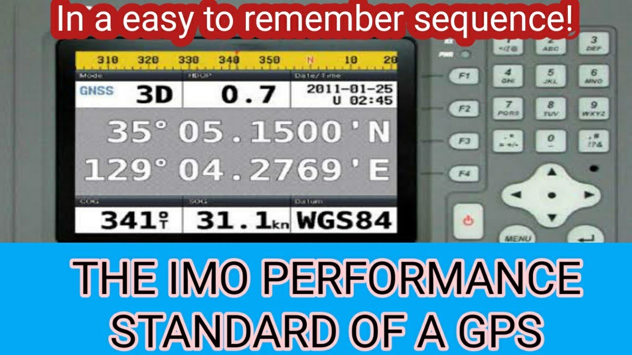 IMO PERFORMANCE STANDARD OF A GPS. IN A EASY TO REMEMBER SEQUENCE ...