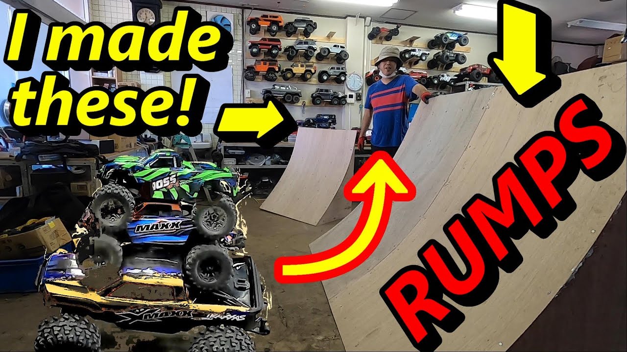 HOW to build a homemade JUMP RAMP / The Traxxas Hoss also jumps. - YouTube