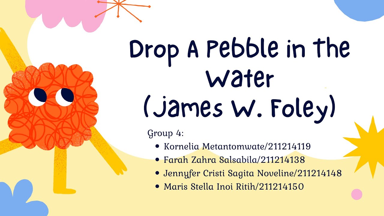 IEEL -- Drop a Pebble in The Water by James W Foley - YouTube