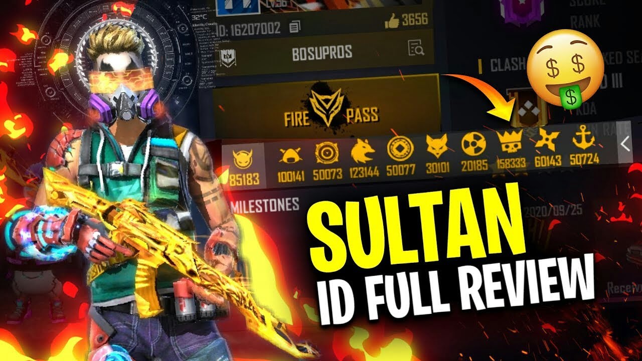 SULTAN ID FULL REVIEW SINHLA | FREE FIRE || මාසෙකට මිලියනයකට වඩා TOP UP ...