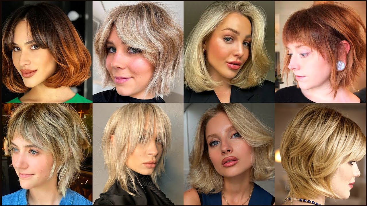 Trending shaggy bob Haircuts with bangs For Women According To Celeb Hairstylists 2024 - YouTube