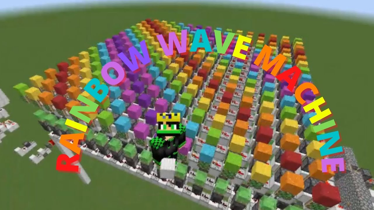 Minecraft, HOW to build RAINBOW WAVE MACHINE 2.0 (Not CLICKBAIT) (Java ...