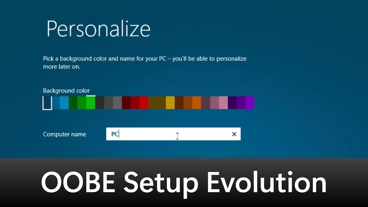 Windows OOBE Setup Evolution! - YouTube