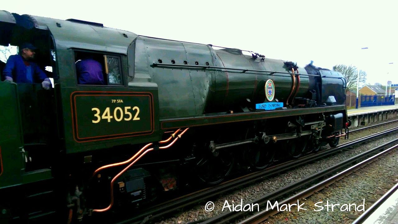 34052 "Lord Dowding" Light Engine Movement to Swanage 28/03/17 - YouTube