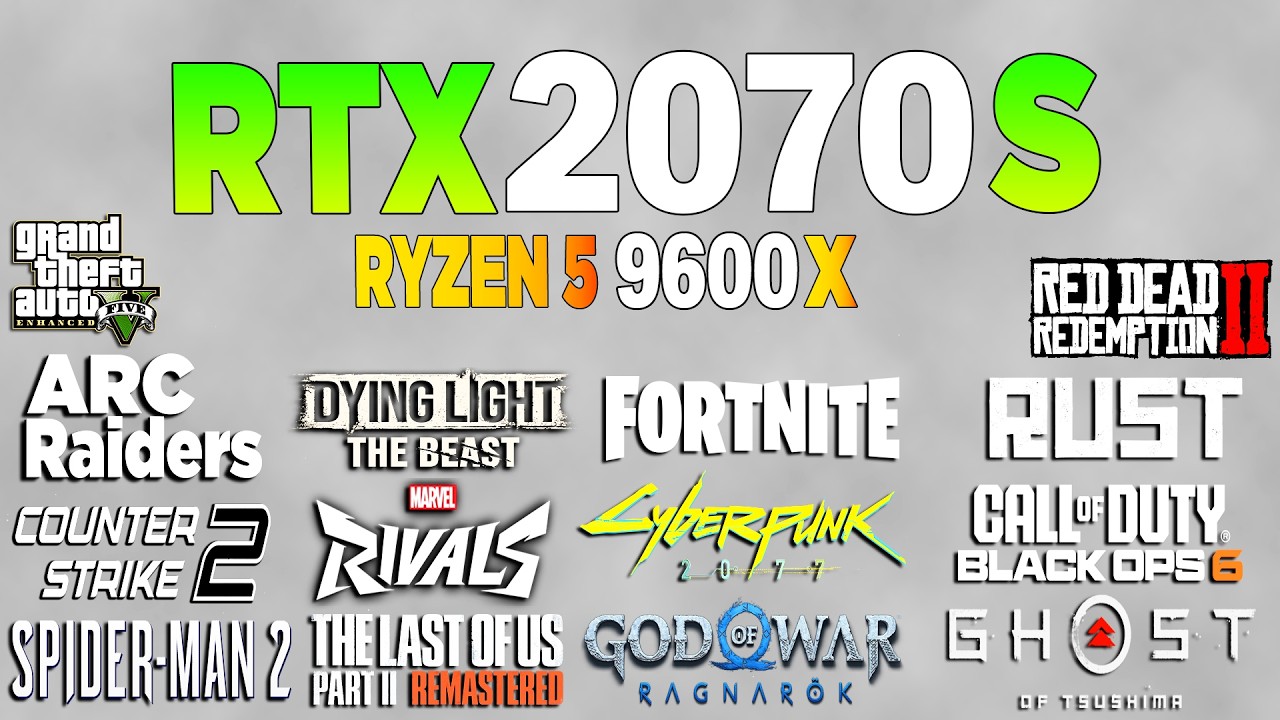 RTX 2070 Super + Ryzen 5 9600x Overclock - Test in 16 Games Benchmark ...