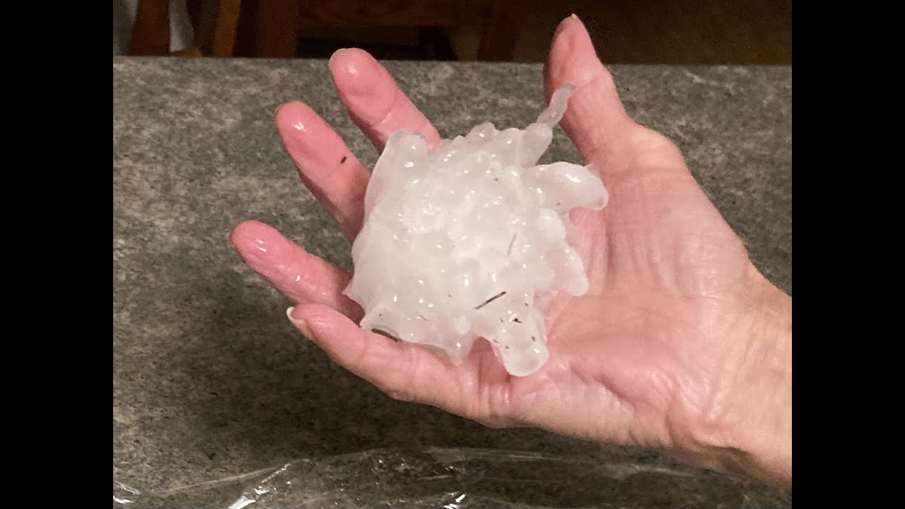 Western Wisconsin hit by hail following storm - YouTube