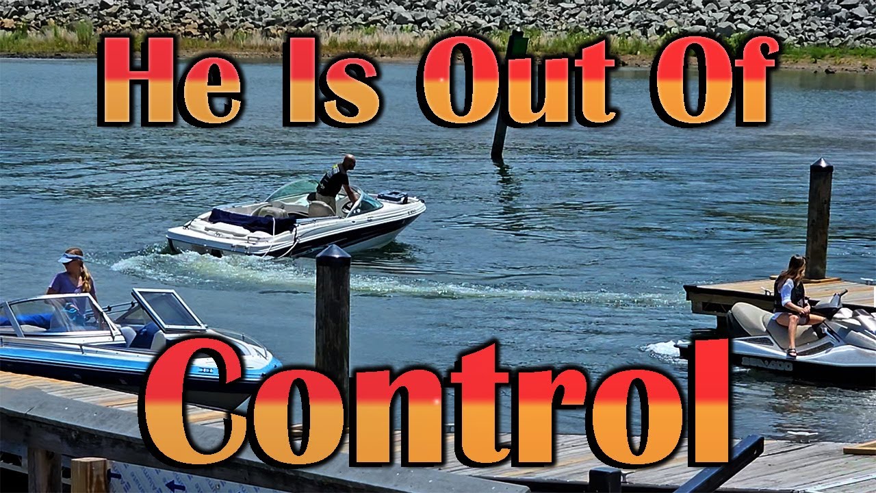 He Is Out Of Control At Boat Ramp - YouTube