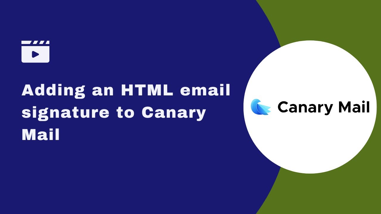 Quick tutorial: how to add a HTML email signature in Canary Mail - YouTube