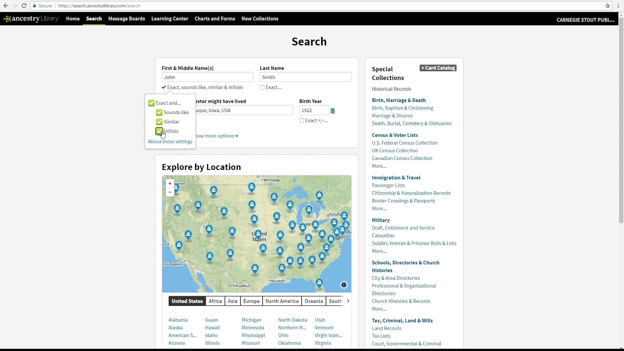 Free genealogy research tools - Ancestry Library Edition - YouTube