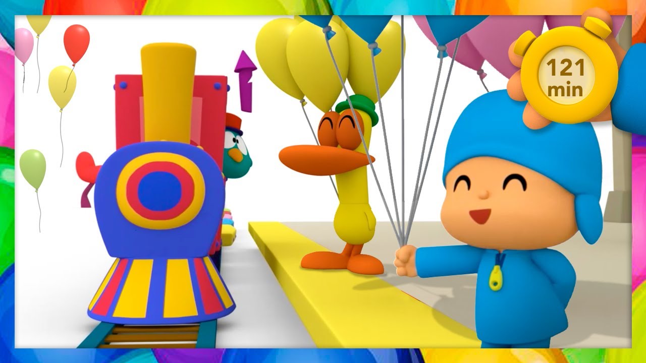 🚂 POCOYO AND NINA -Learn With The Color Train[121 min] ANIMATED CARTOON ...