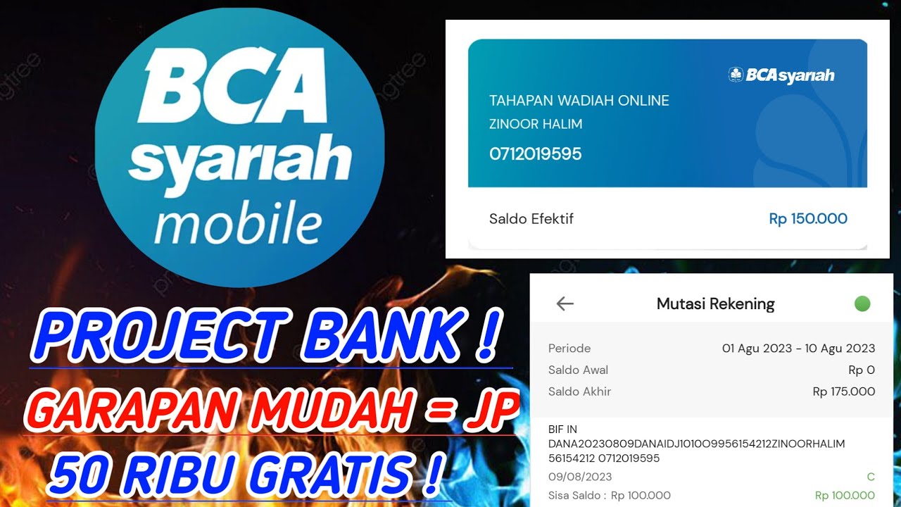 Cair jutaan Bro ! Event Apk BCA Syariah Terbaru 2023 ! - YouTube