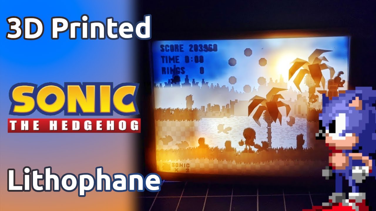 Check Out This 3D Printed Sonic Lithophane - YouTube