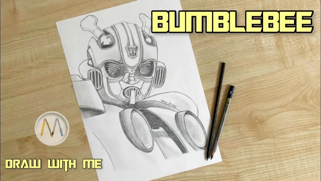 BUMBLEBEE drawing tutorial / How to draw Bumblebee - YouTube