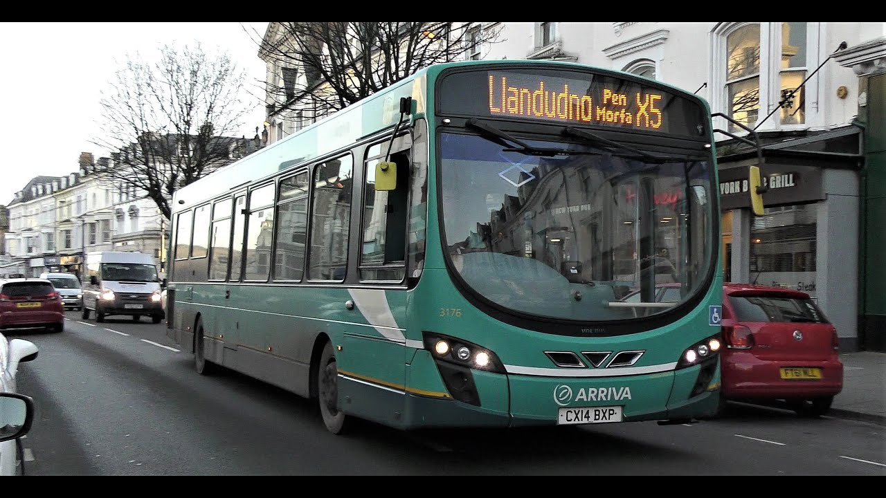 Arriva Buses in Llandudno North Wales - YouTube
