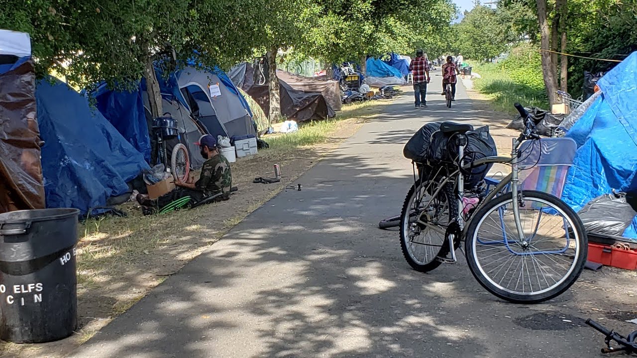 The Roseland FEMA Homeless Camp Rises From the Ashes...A Spooky Walk ...