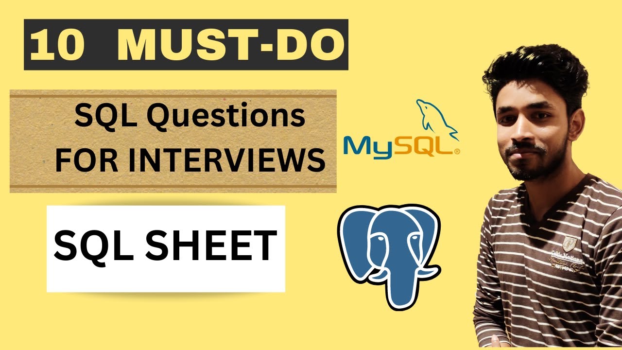 MUST-DO SQL Questions for Interviews | Most Asked sql Interview Questions and Answers | SQL ...