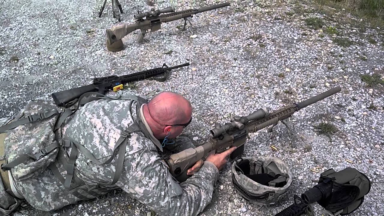 Shooting the M110 SASS sniper rifle. - YouTube