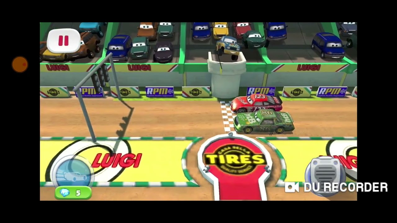 Cars Fast as Lightning Luigi's Track with Chick Hicks VS Todd Hand ...