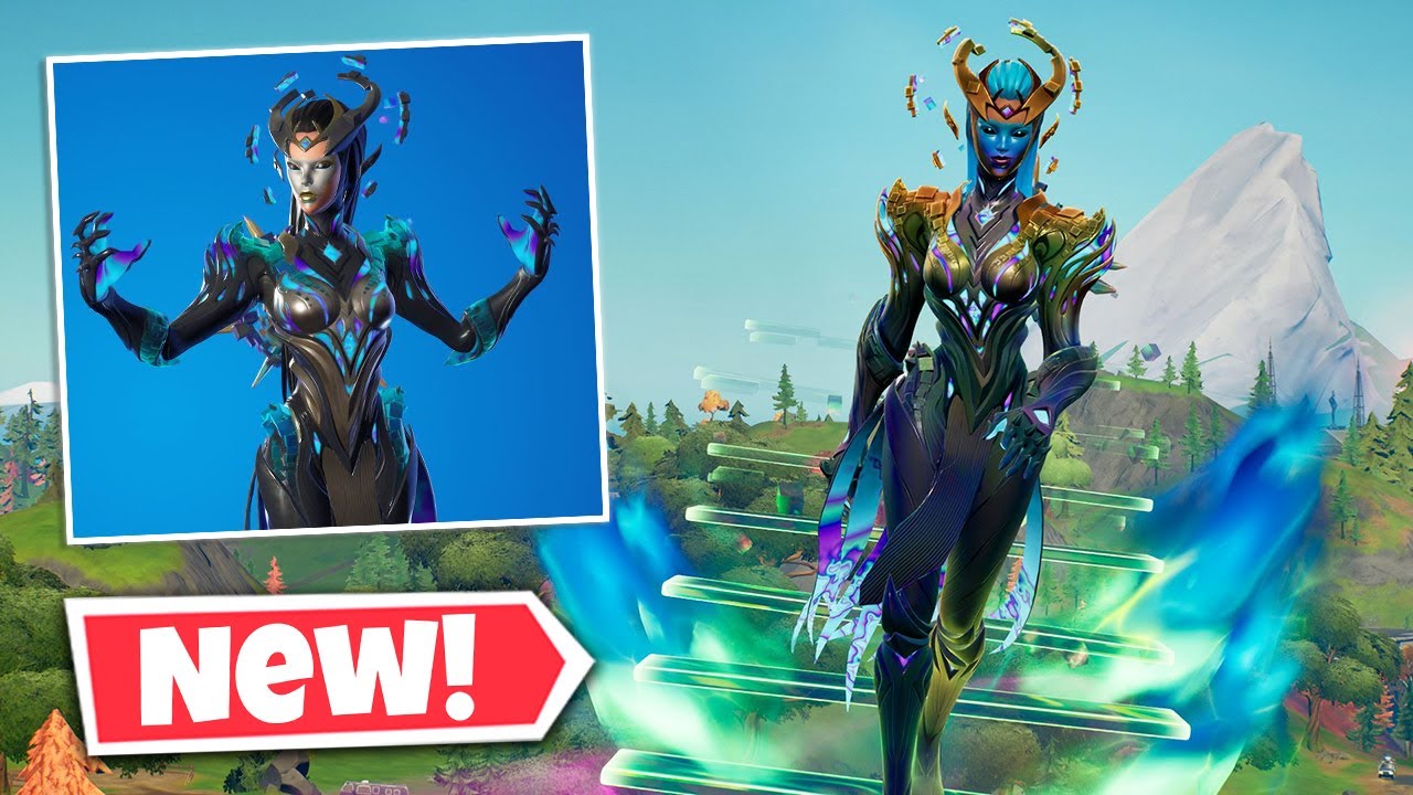 NEW CUBE QUEEN Skin Gameplay in Fortnite || QUEENS PROCESSION Glider ...