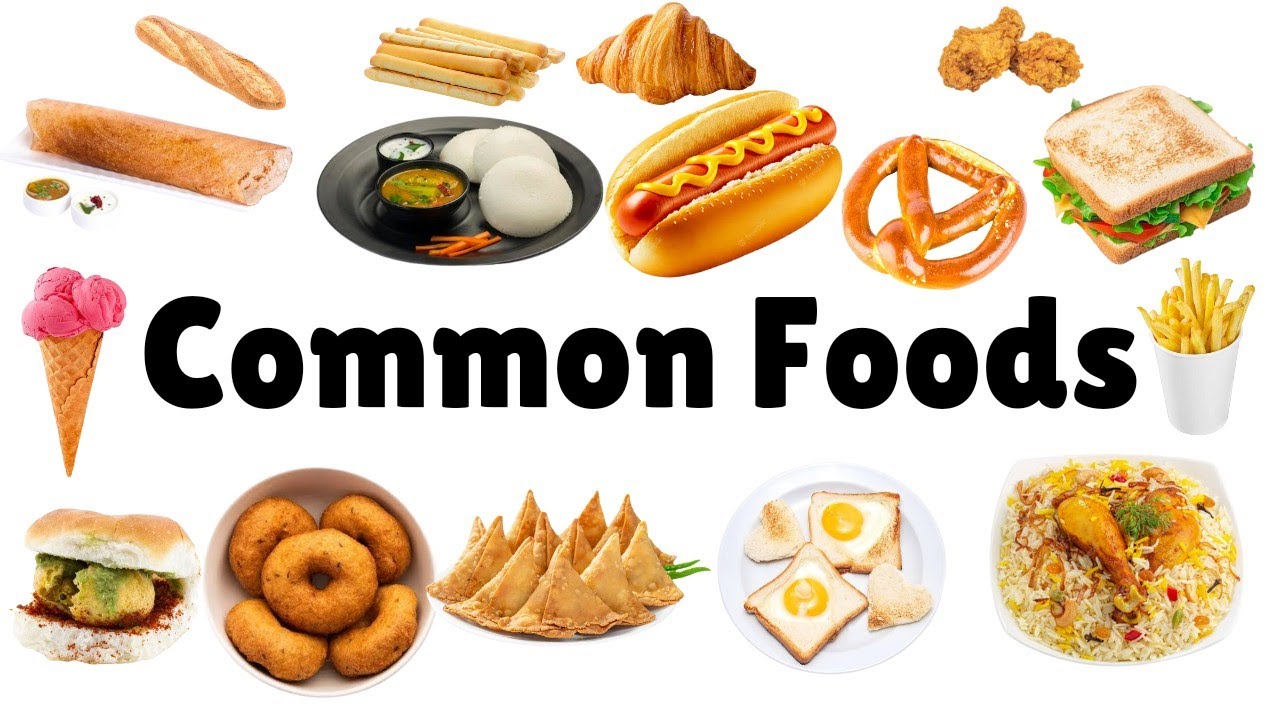 Learn 100+ Common Foods in English in 5 Minutes | Food Vocabulary| Home ...