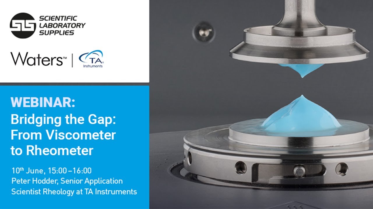 New Webinar: "Bridging the Gap From Viscometer to Rheometer" by Peter Hodder from TA Instruments ...