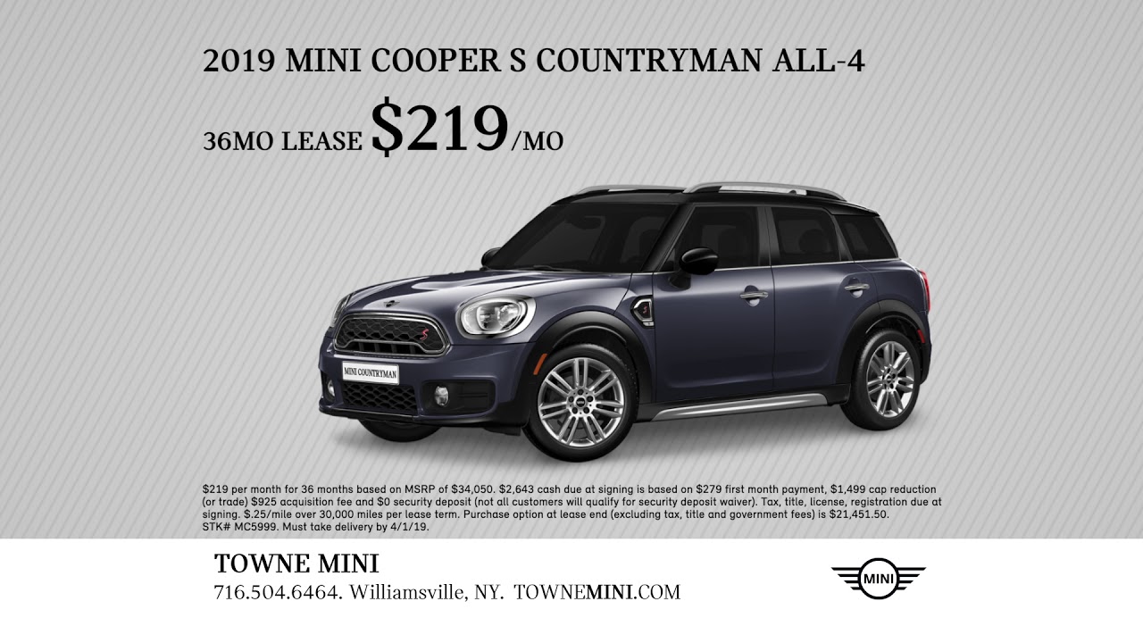 MINI Sales Event | $219/month Lease | Towne MINI - YouTube