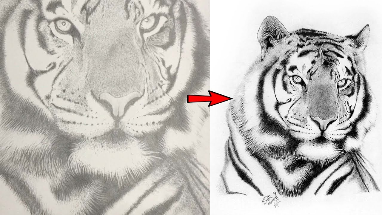 Restoring An Old Pencil Drawing - ASMR - YouTube