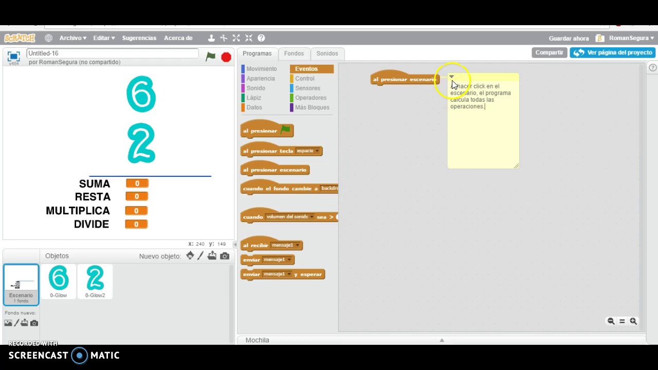 Scratch - Calculadora - YouTube