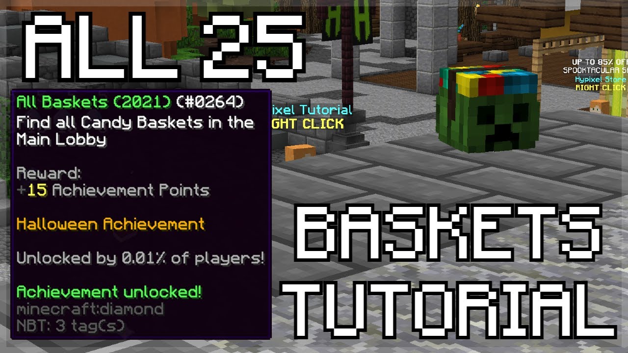 ALL 25 BASKET LOCATIONS | HYPIXEL HALLOWEEN UPDATE 2021 - YouTube