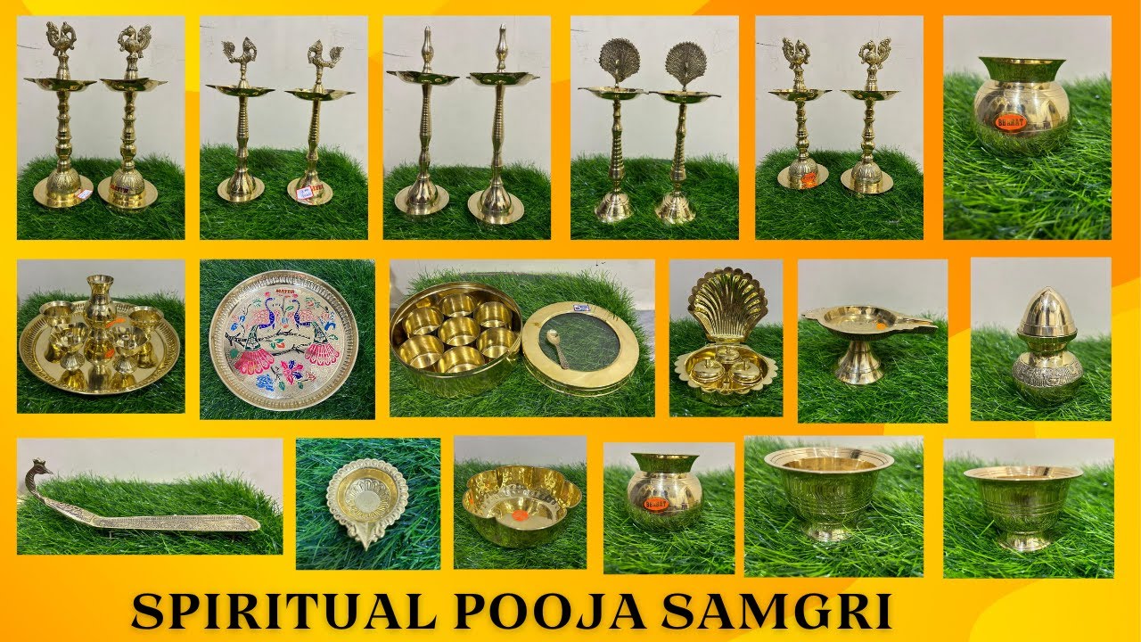 Kerala Deepalu | Pooja Thali set | Brass pooja items | #brass | Brass ...