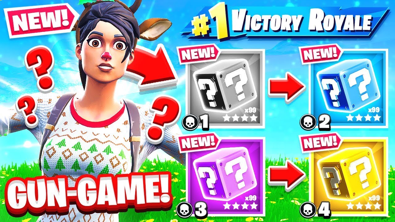 LUCKY BLOCKS Gun Game *NEW* Game Mode in Fortnite Battle Royale - YouTube
