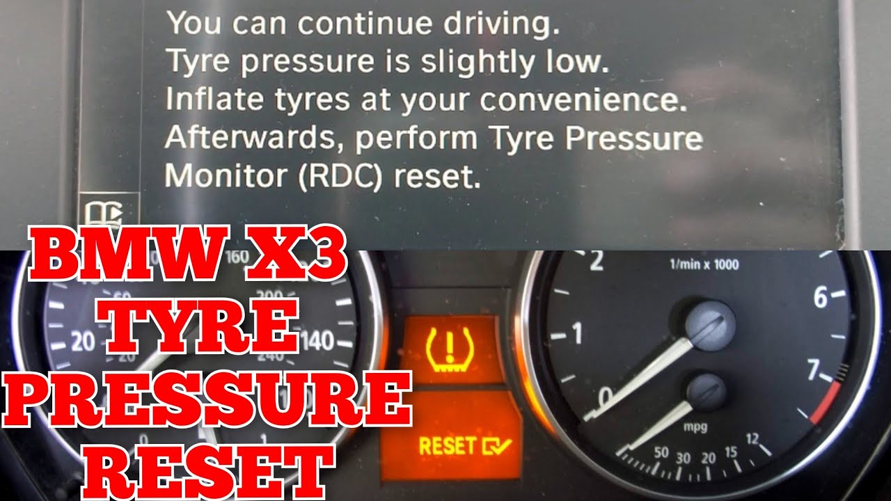 BMW Tire Pressure Warning Light Reset - YouTube