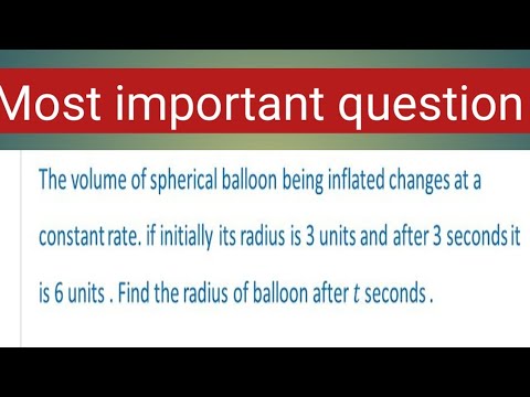 The volume of spherical balloon being inflated changes at a constant ...