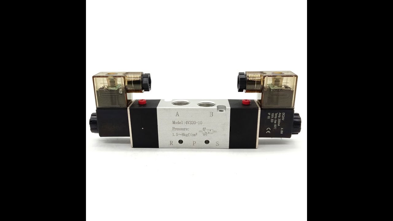 4V320-10 Airtac Type 5 Way 2 Position Pneumatic Electric Solenoid Air ...