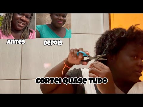 MUDANÇA RADICAL CORTEI TODO MEU CABELO - CORTEI EM CASA - - YouTube