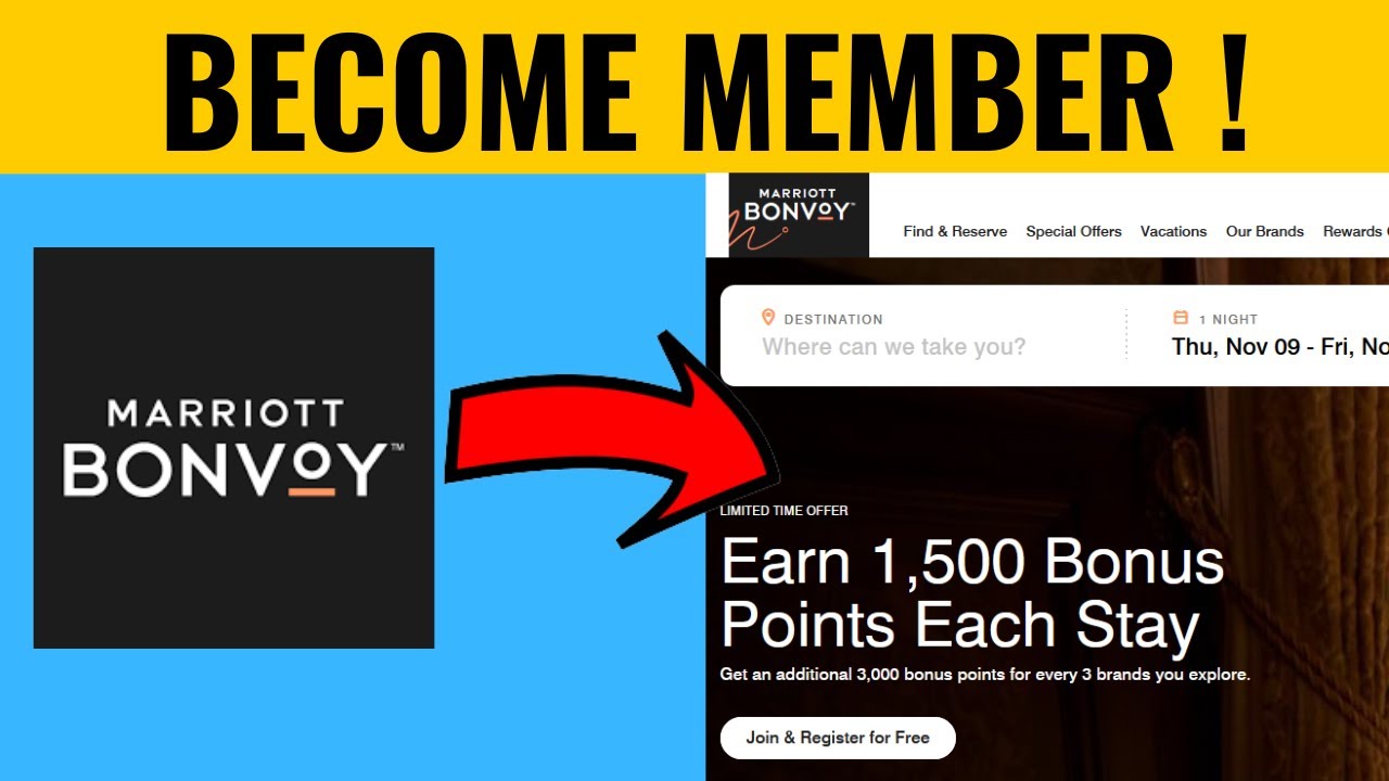 How To Become Marriott Bonvoy Member - YouTube