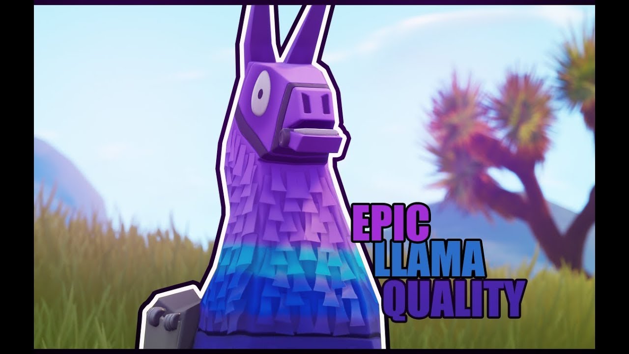 FORTNITE LLAMA IN EPIC GRAPHICS 4K SETTINGS - YouTube